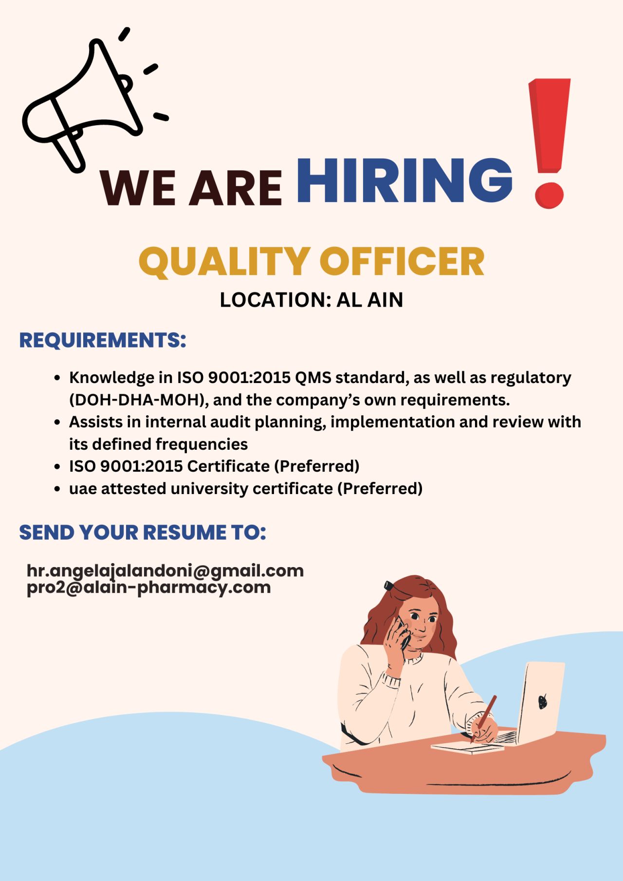 Quality Officer Al Ain UAE - Gulf Career Hunt